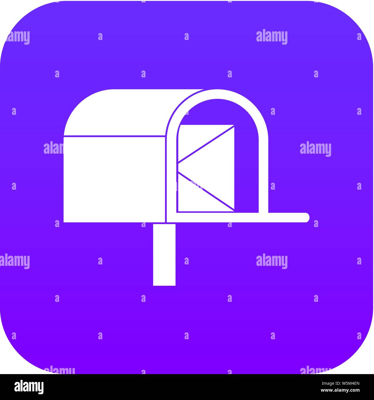 Mailbox icon digital purple Stock Vector Image & Art - Alamy