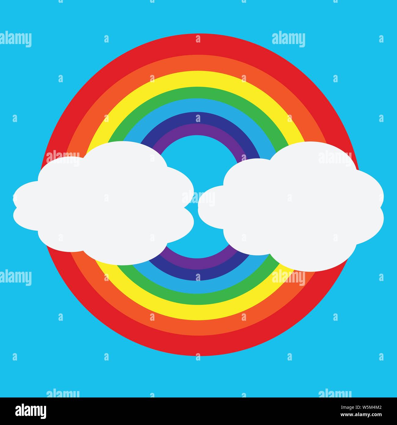 rainbow with cloud icon Stock Vector Image & Art - Alamy