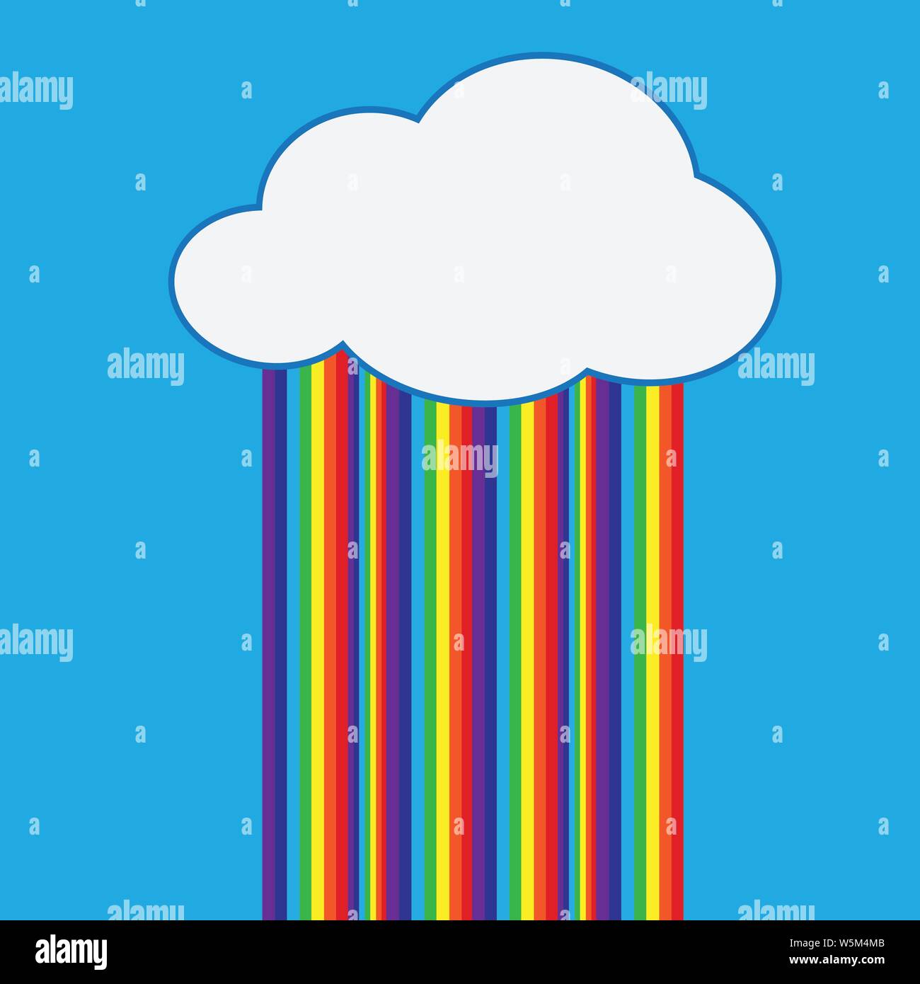 rainbow with cloud icon Stock Vector Image & Art - Alamy