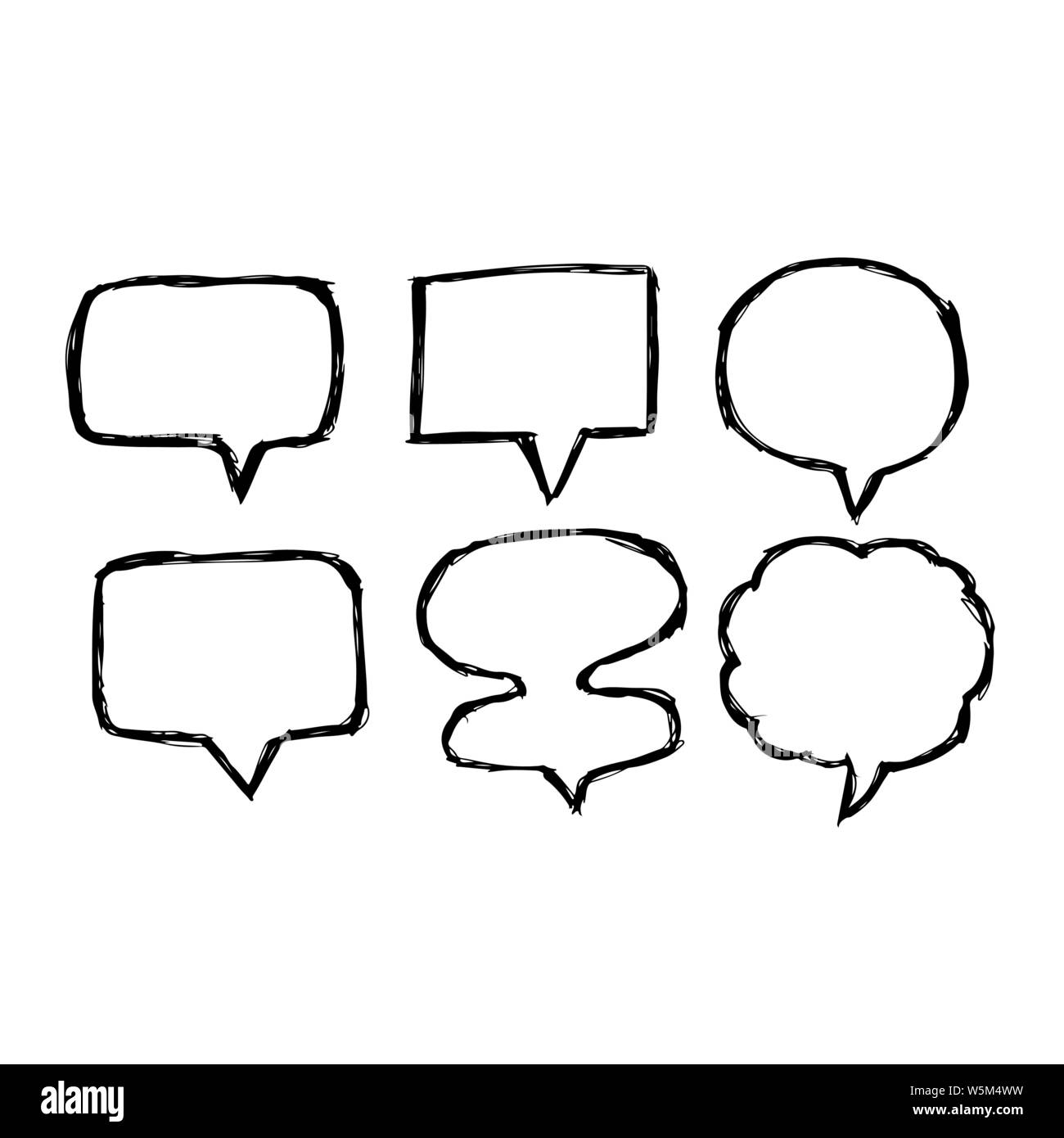 Speech Bubble icon hand drawn Stock Vector Image & Art - Alamy