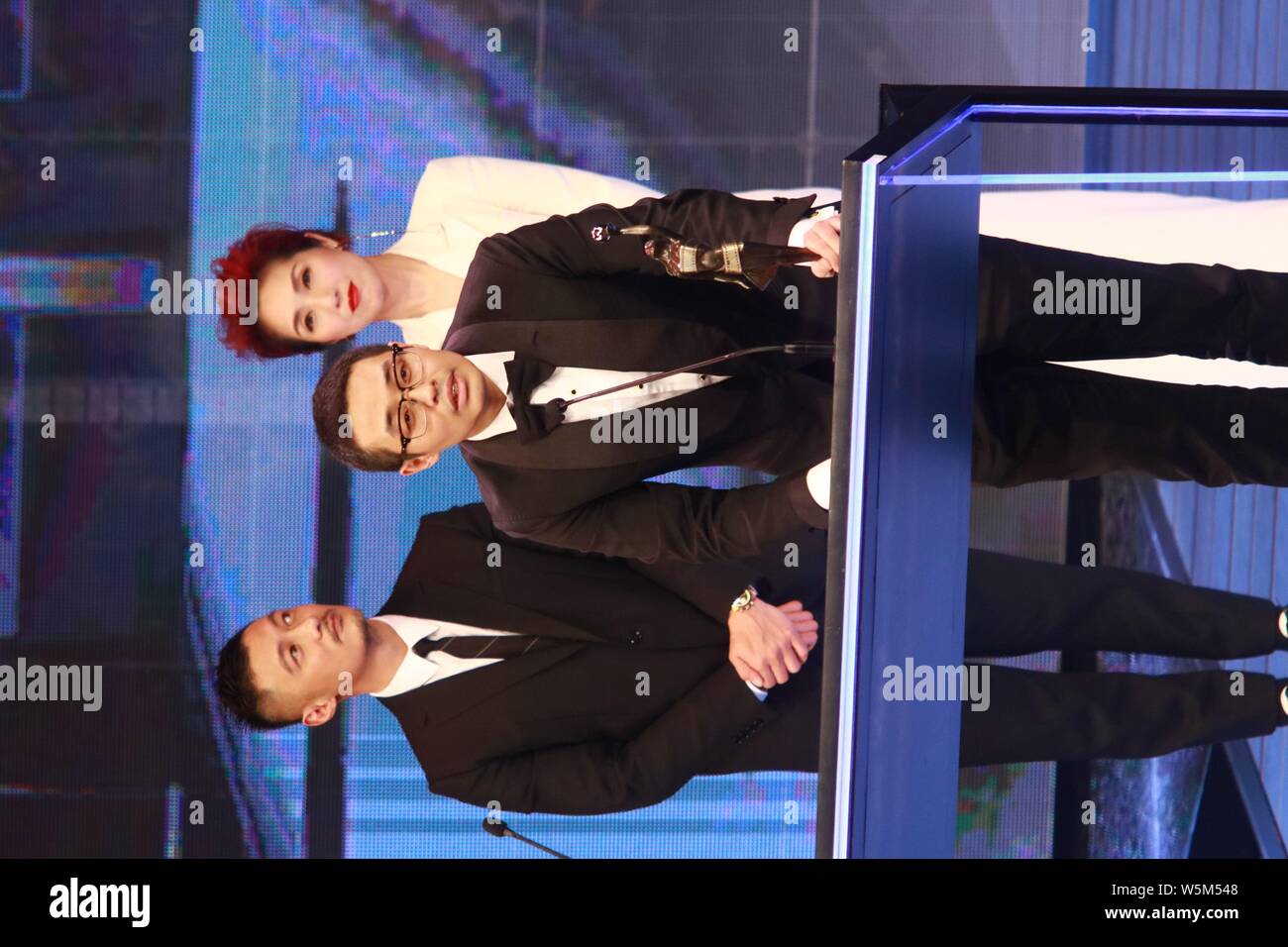 Chinese director Wen Muye poses with trophy for the "Best Film from ...