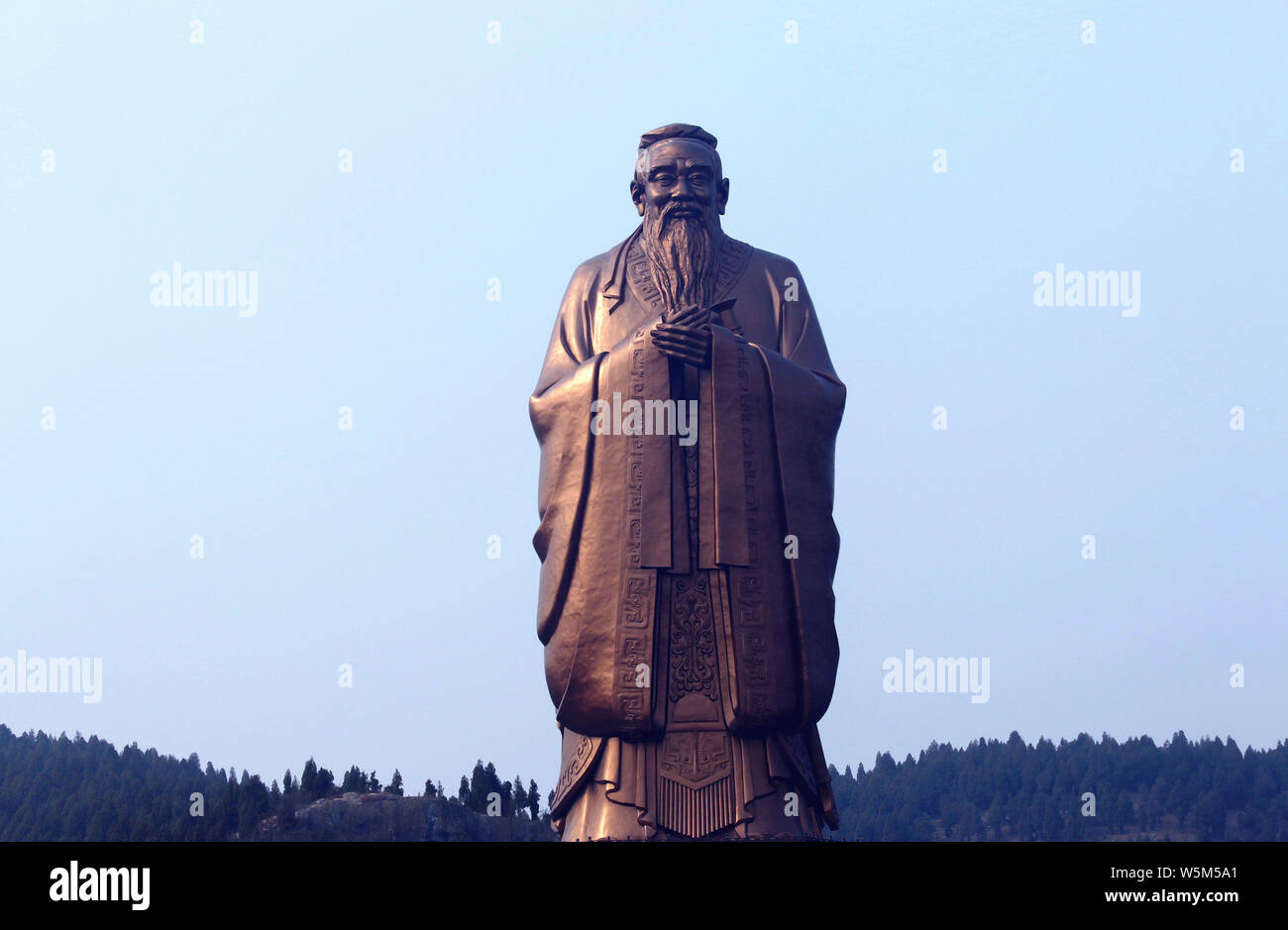 The world's tallest Confucius statue is seen on the Mount Nishan in ...
