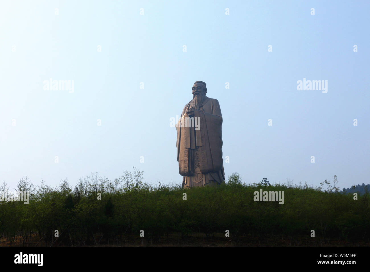 The world's tallest Confucius statue is seen on the Mount Nishan in ...