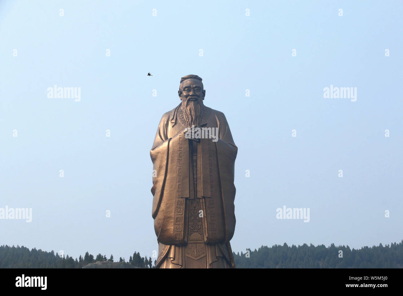 The world's tallest Confucius statue is seen on the Mount Nishan in ...