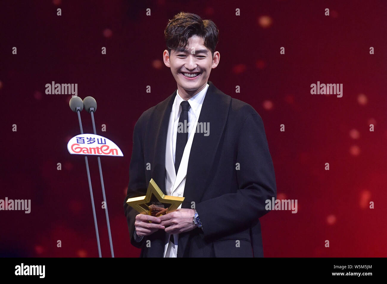 --FILE--Chinese actor Zhang Han attends an awards ceremony in Beijing ...