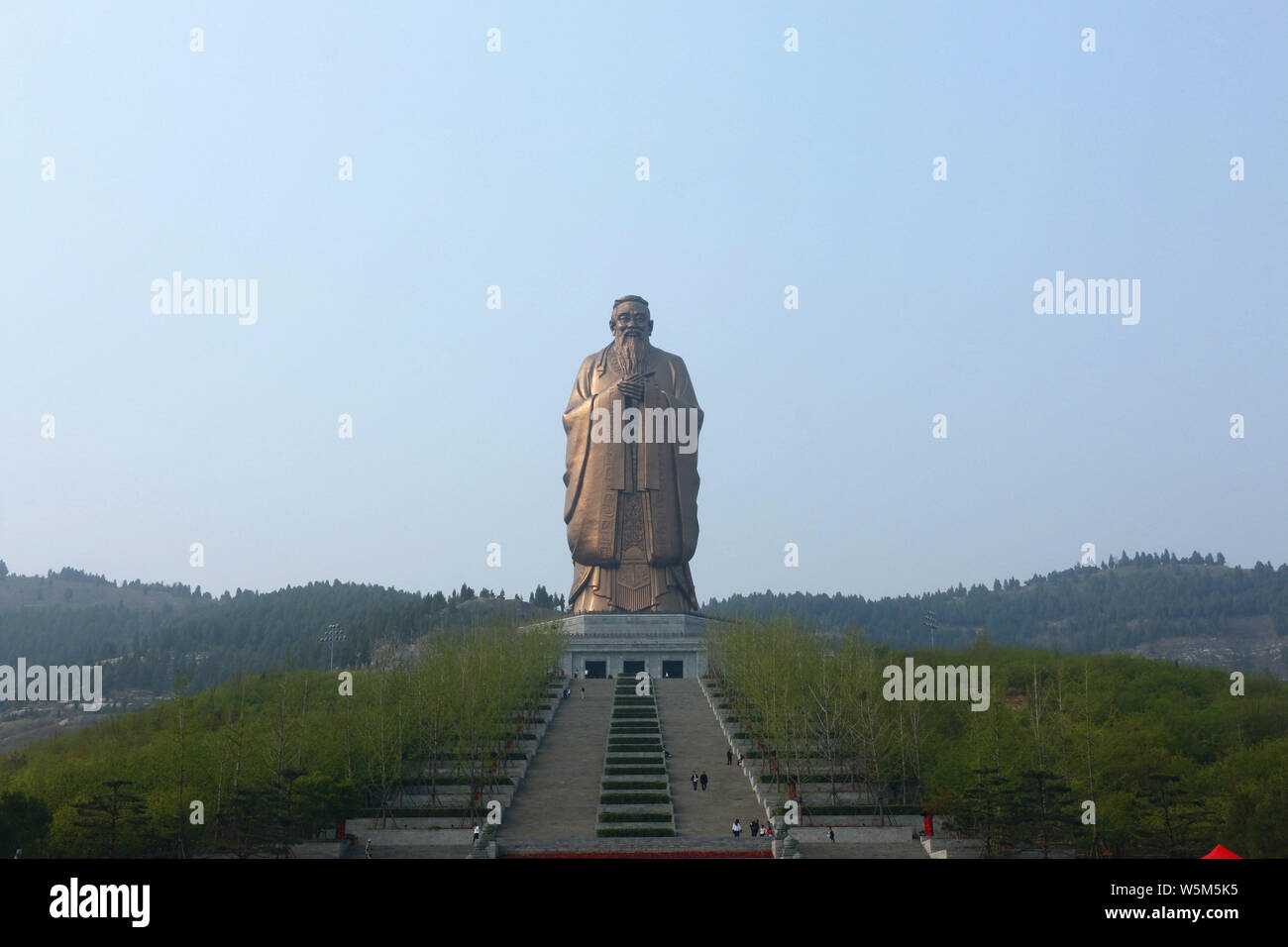 The world's tallest Confucius statue is seen on the Mount Nishan in ...