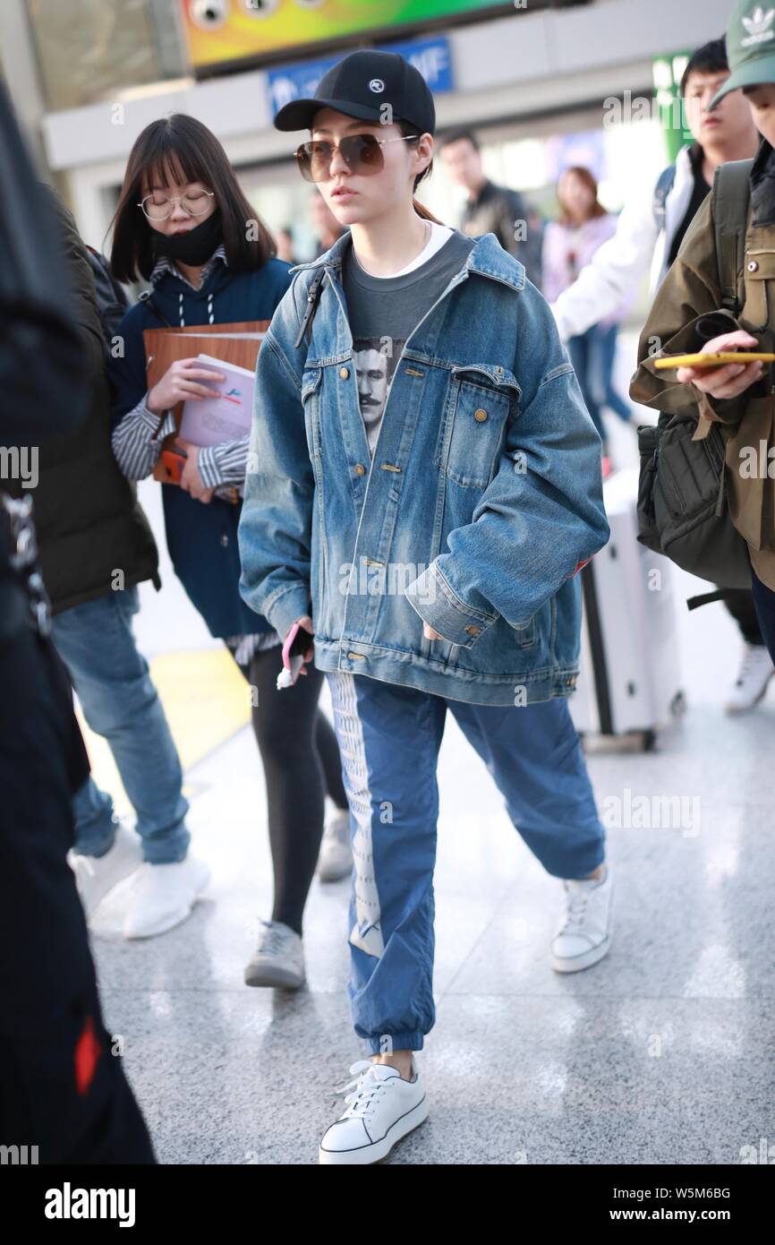 Chinese singer Jane Zhang or Zhang Liangying arrives at the Beijing ...