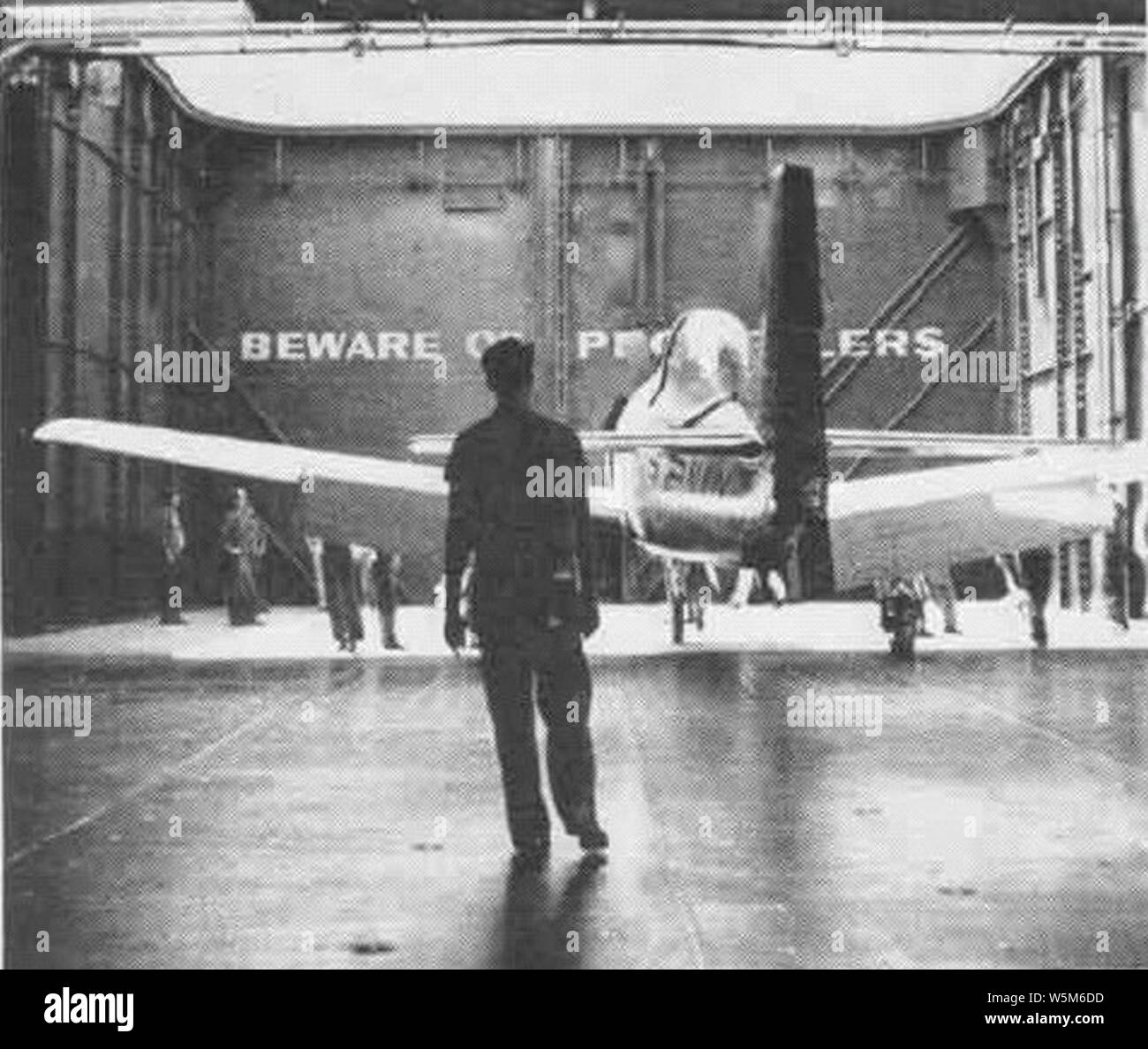 CVS-36 T-28B in elevator NAN12-60 Stock Photo - Alamy