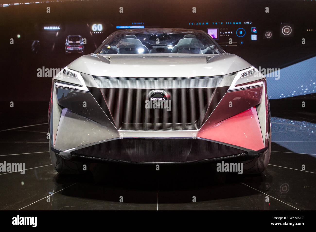 --FILE--A Nissan electric concept car is on display during the 18th ...
