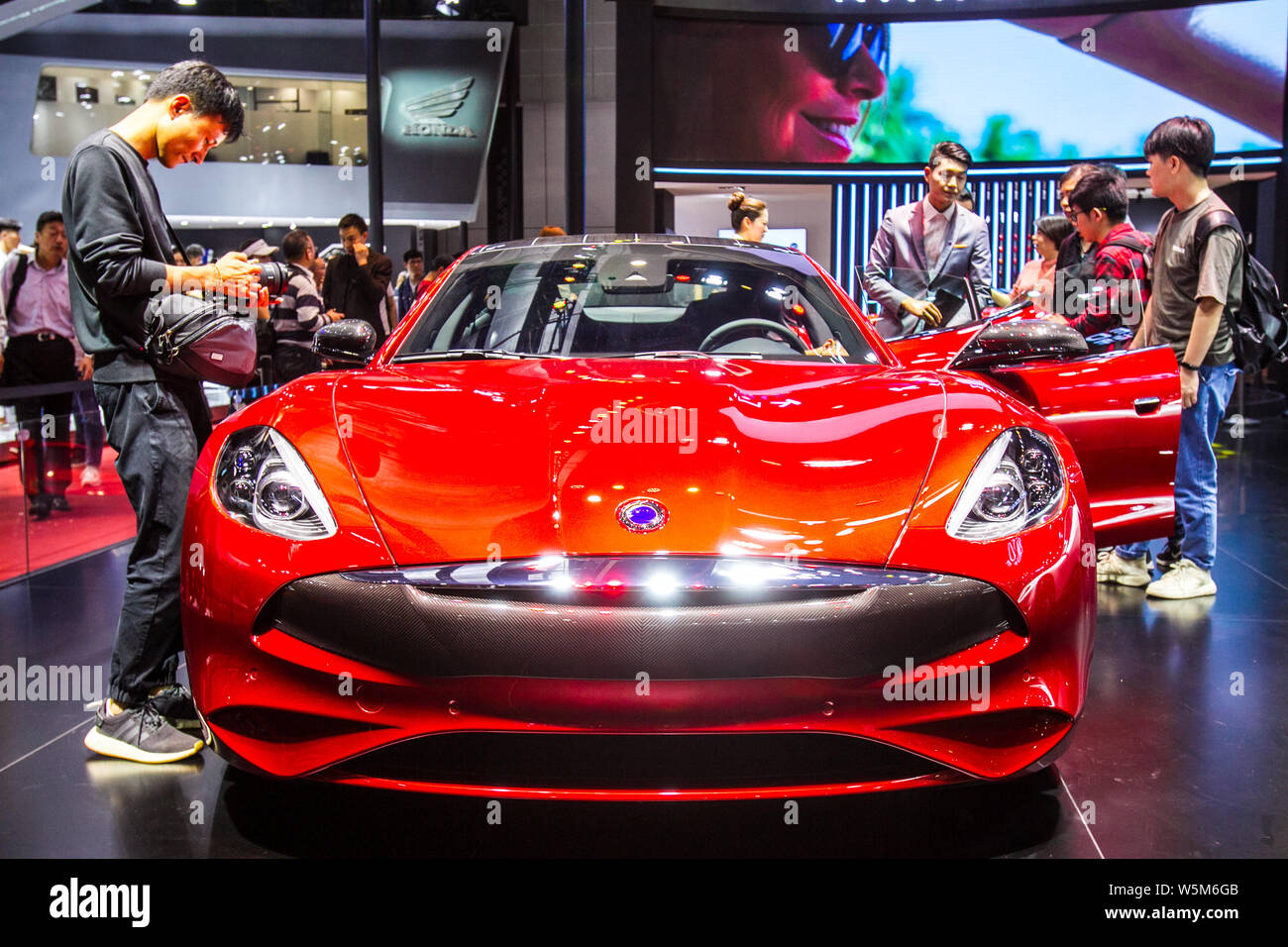 A Karma Revero GT is on display during the 18th Shanghai International ...