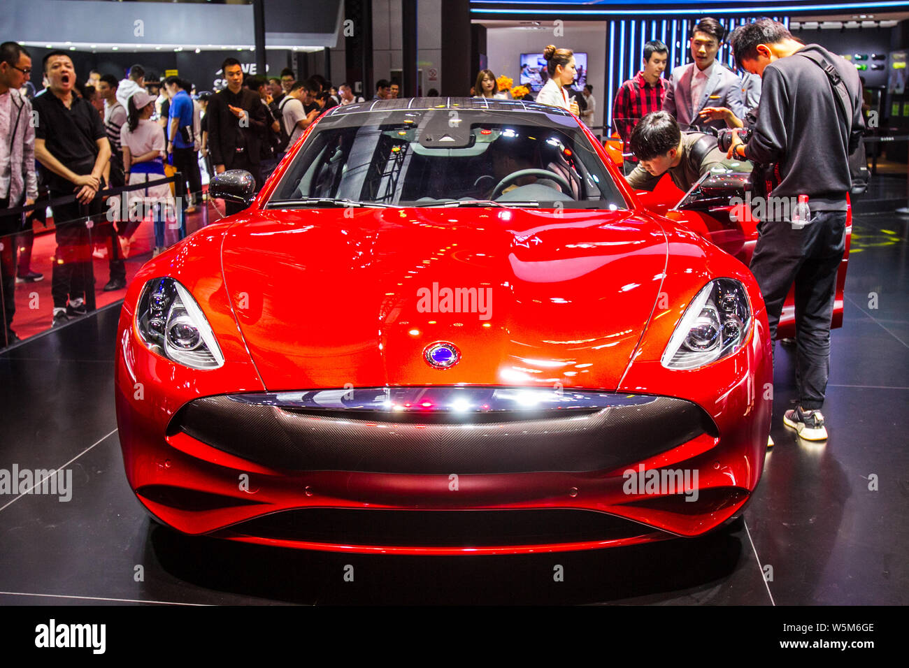 A Karma Revero GT is on display during the 18th Shanghai International ...