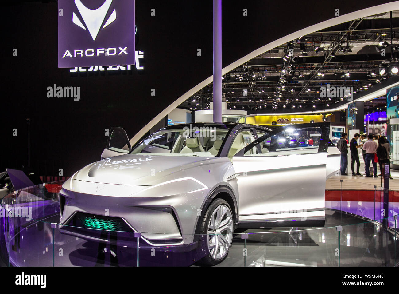 An ECF concept car of the BAIC luxury brand Arcfox is on display during ...