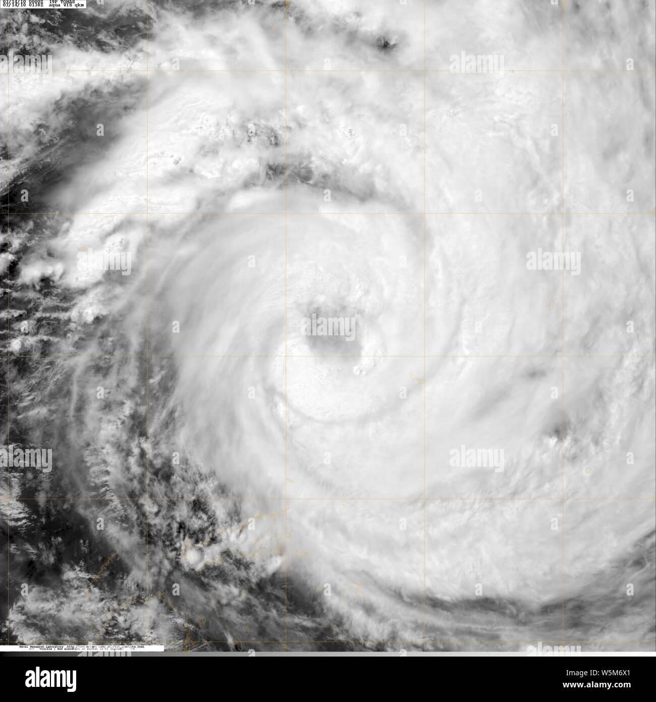 Cyclone Tomas on March 14, 2010 at 0138 UTC Stock Photo - Alamy