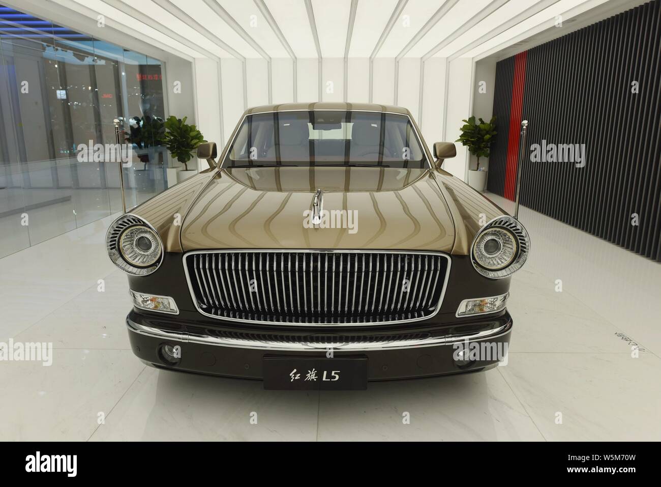A Hongqi or Red Flag L5 car is displayed during the 18th Shanghai ...