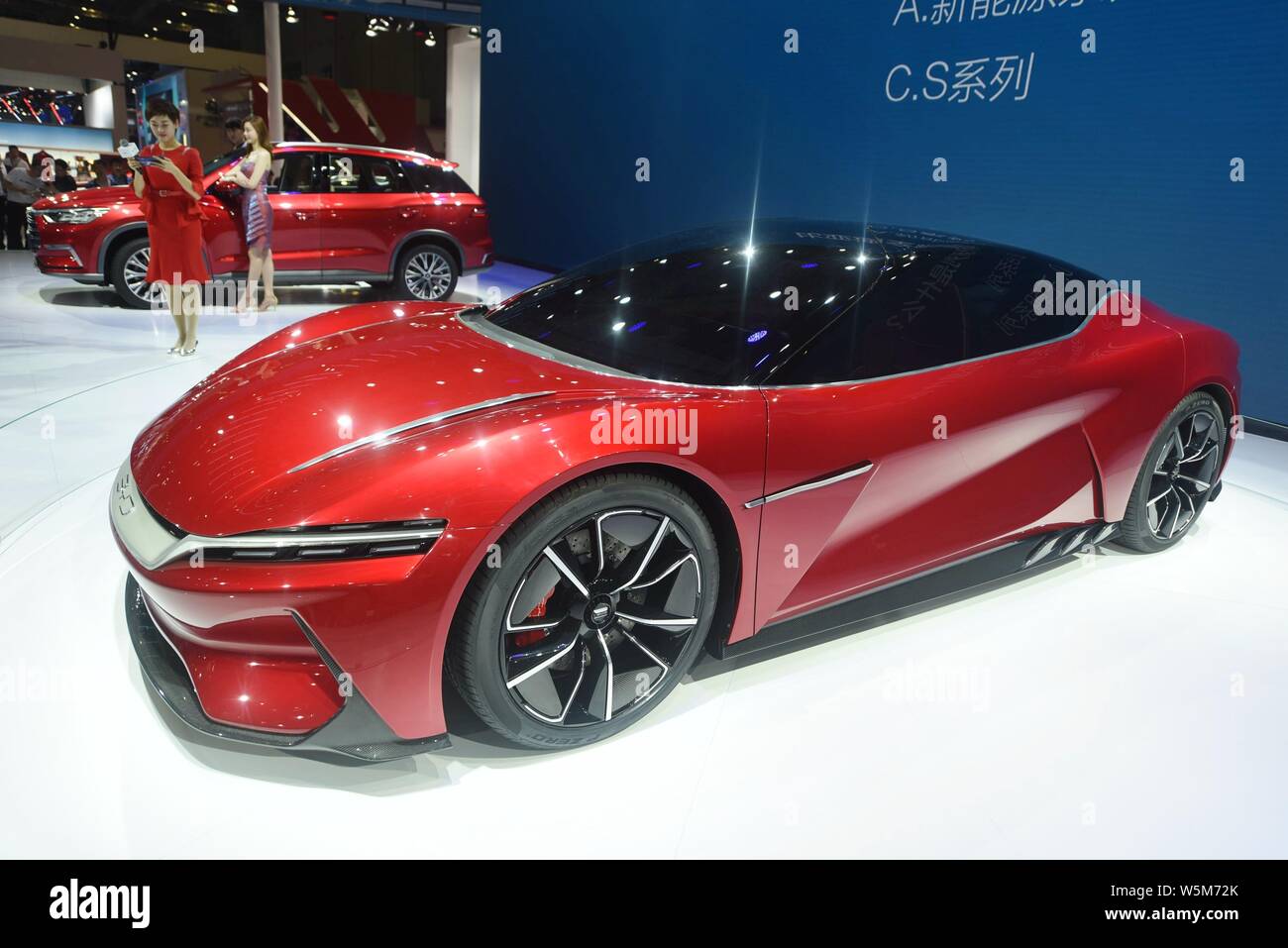 A BYD E-SEED GT All-Electric Supercar is displayed during the 18th ...