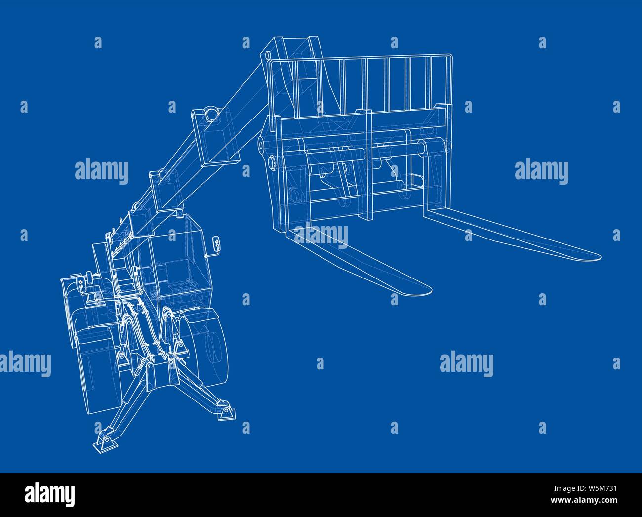 Forklift concept. Vector rendering of 3d Stock Vector Image & Art - Alamy