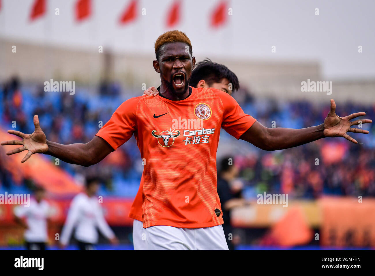 Senegalese football player Makhete Diop of Beijing Renhe F.C ...