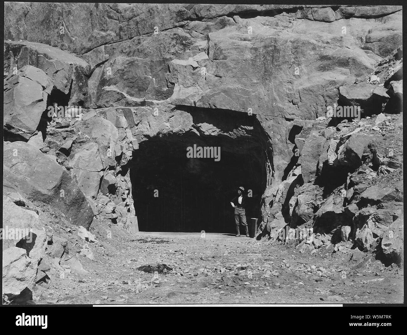 East portal of the Pathfinder Tunnel.; Scope and content: Photograph ...