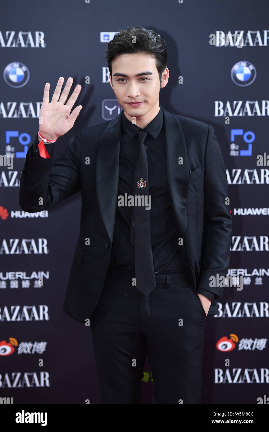 --FILE--Chinese actor Vin Zhang or Zhang Binbin arrives on the red ...