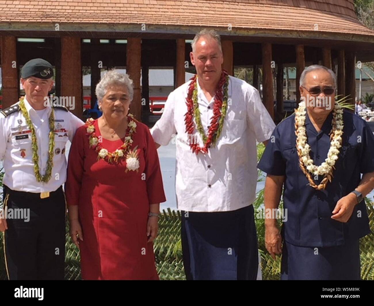 Cynthia Malala Moliga, Ryan Zinke and Governor Lolo Moliga Stock Photo ...