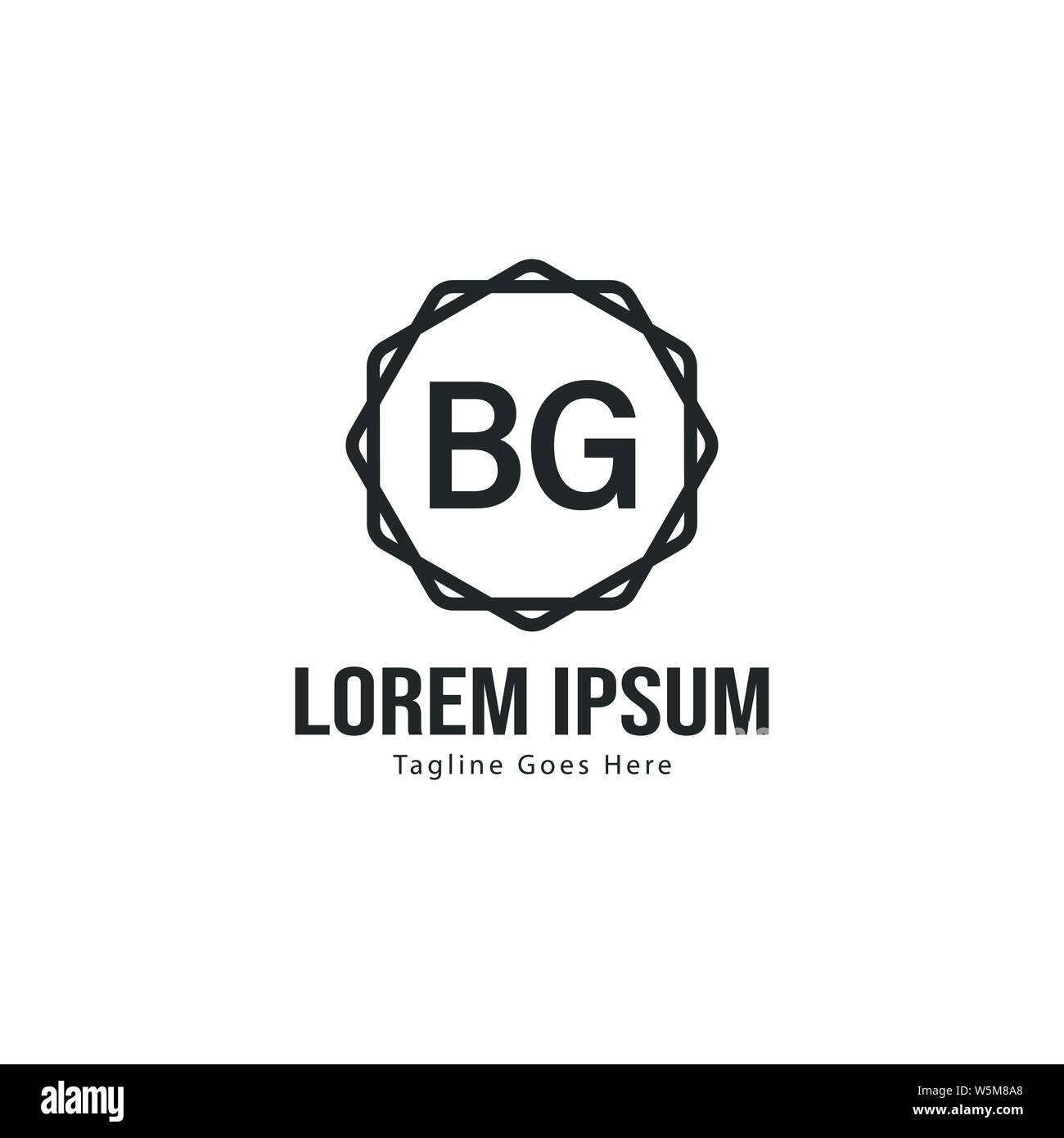 BG Letter Logo Design. Creative Modern BG Letters Icon Illustration ...