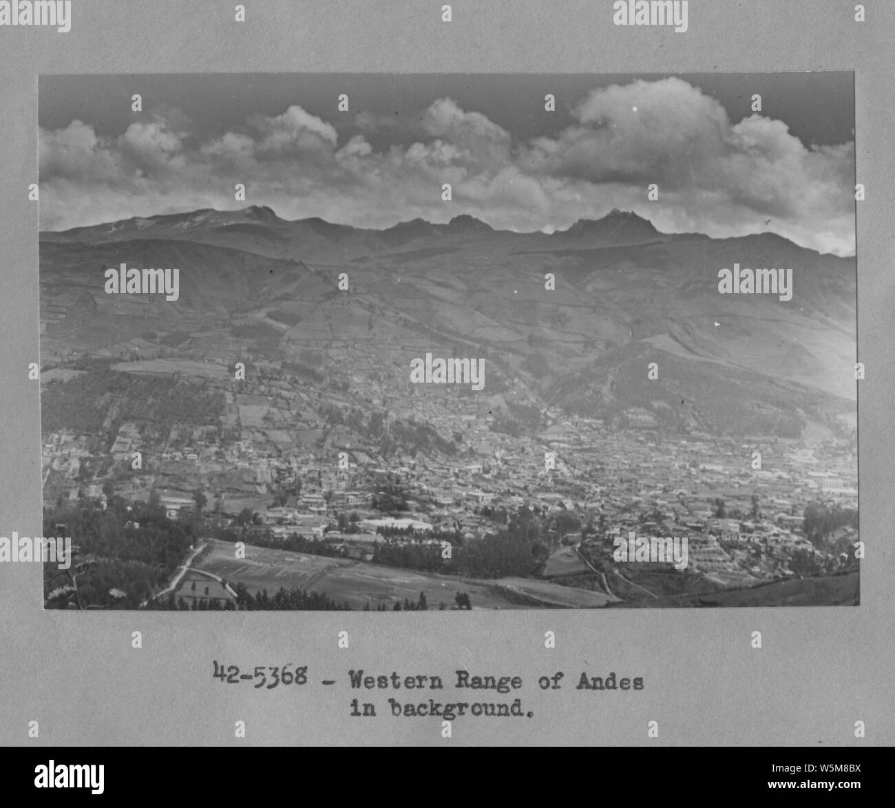 42-5368 - Western Range of Andes in background; View of Quito from ...