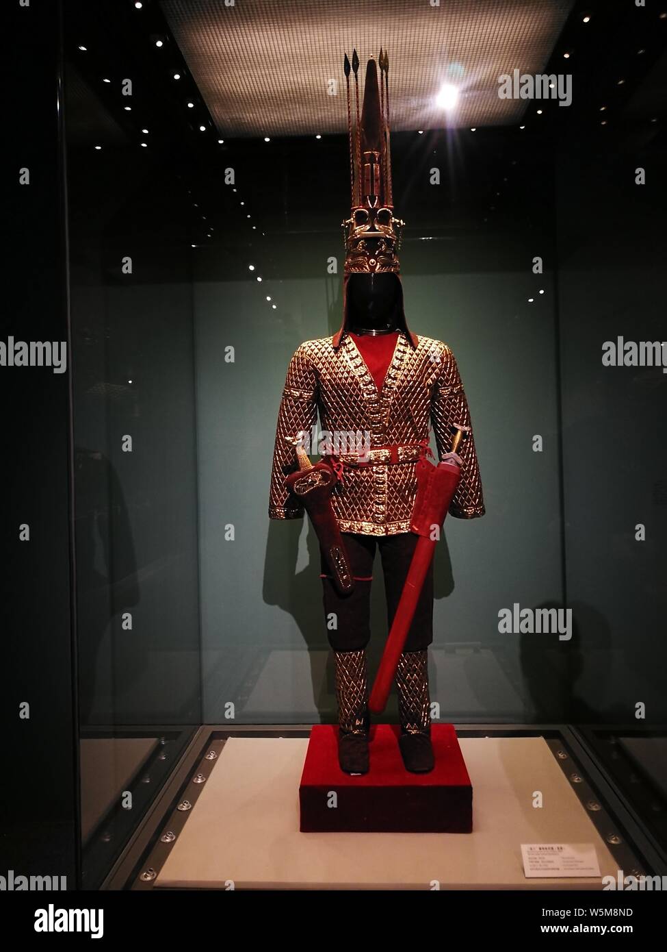 View of cultural relics on display at the Exhibition of treasures from ...