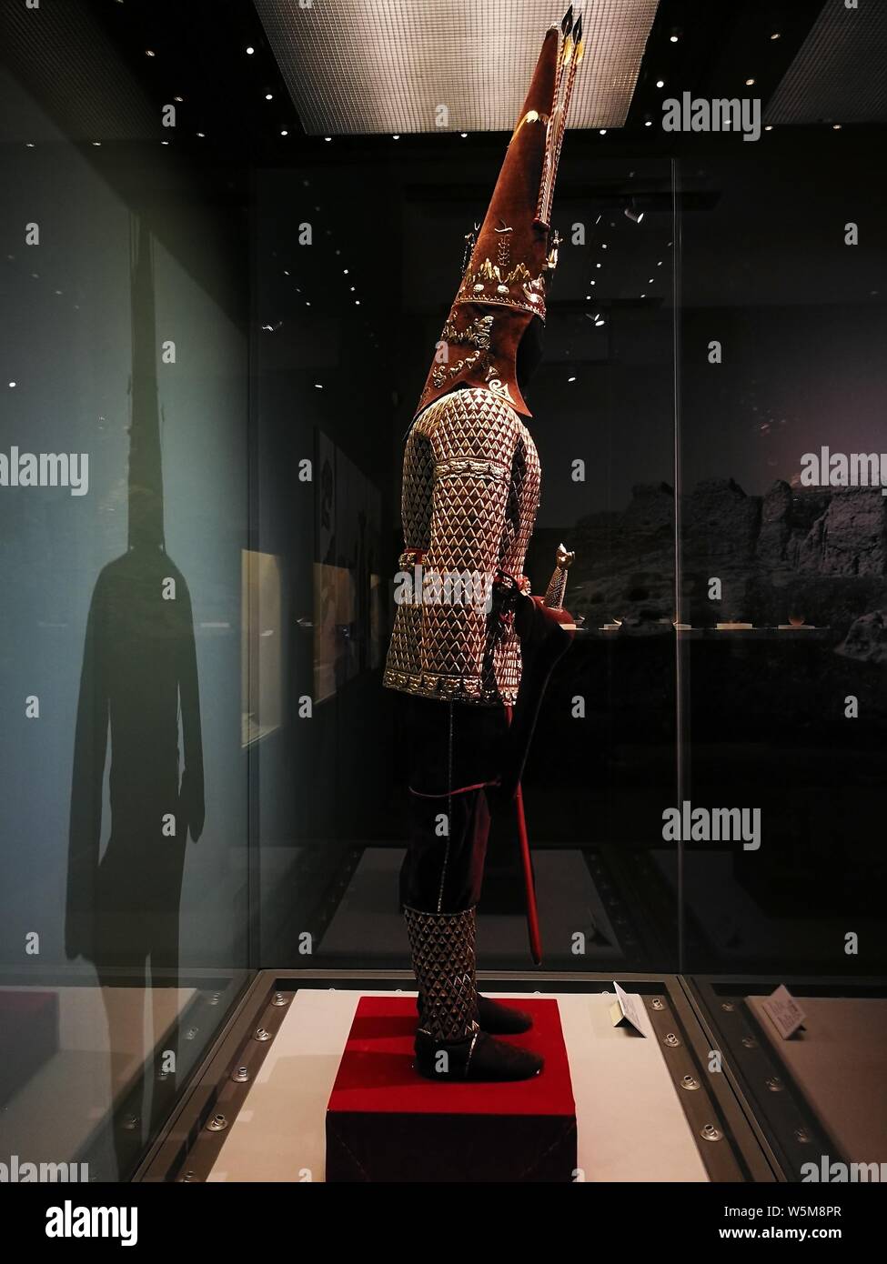 View of cultural relics on display at the Exhibition of treasures from ...