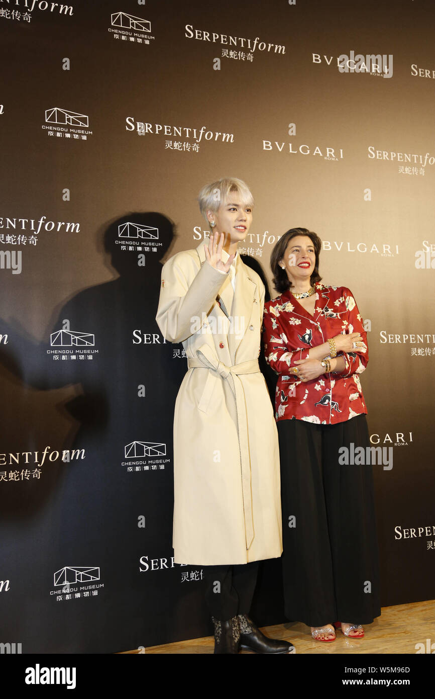 Taiwanese singer Lin Yanjun, also known as Evan Lin, left, of Chinese ...