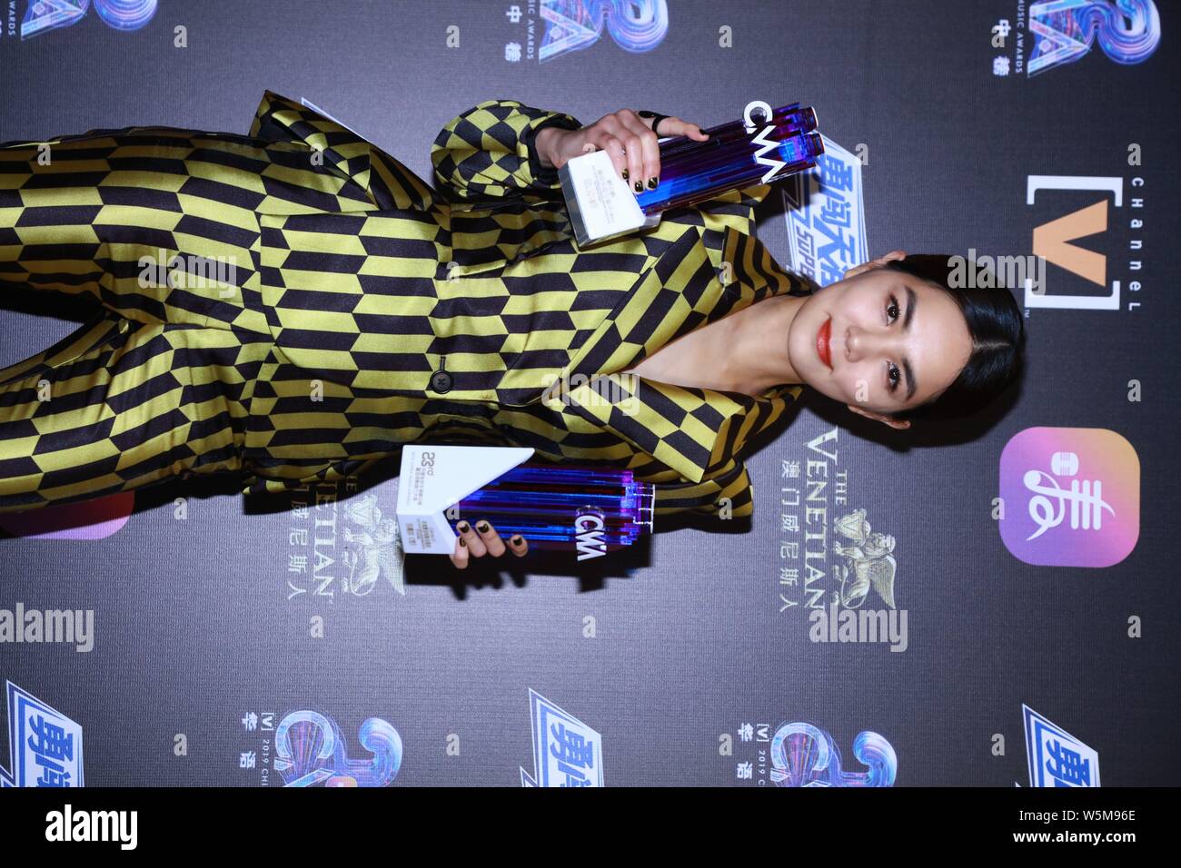 Ella Chen Chia-hwa of Taiwanese girls group S.H.E poses with her ...
