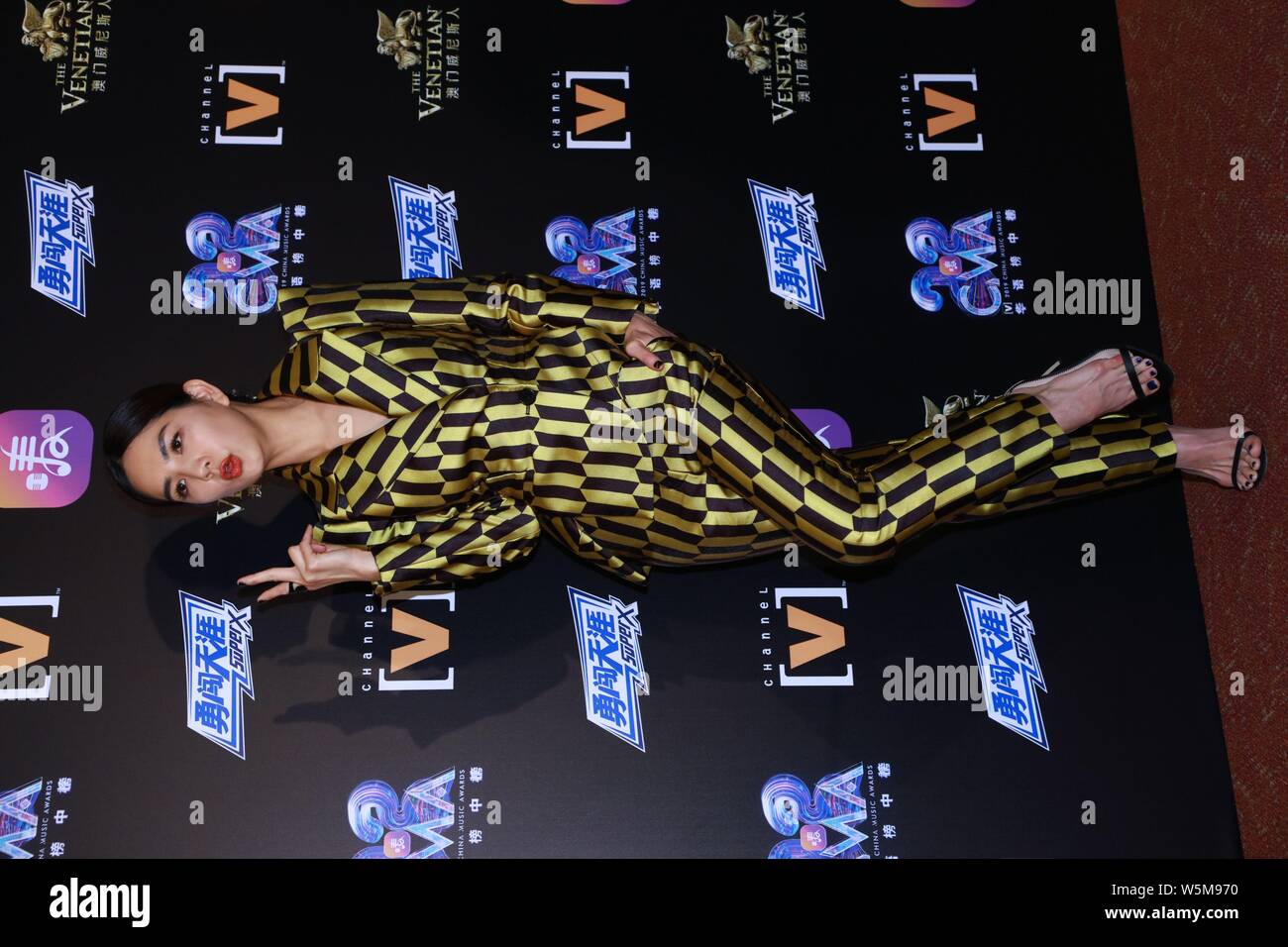 Ella Chen Chia-hwa of Taiwanese girls group S.H.E poses with her ...