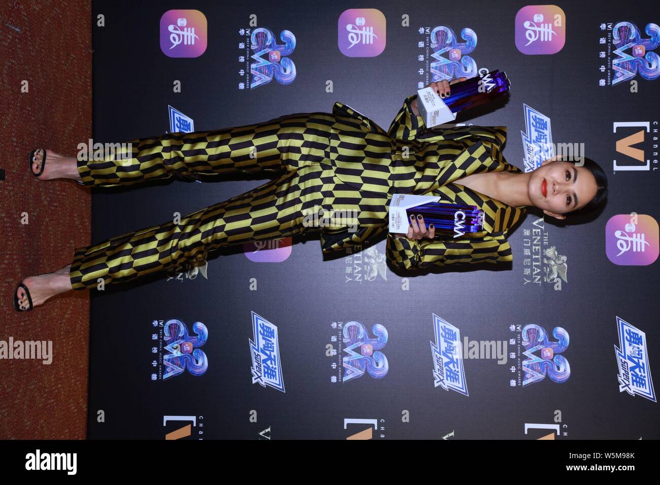 Ella Chen Chia-hwa of Taiwanese girls group S.H.E poses with her ...