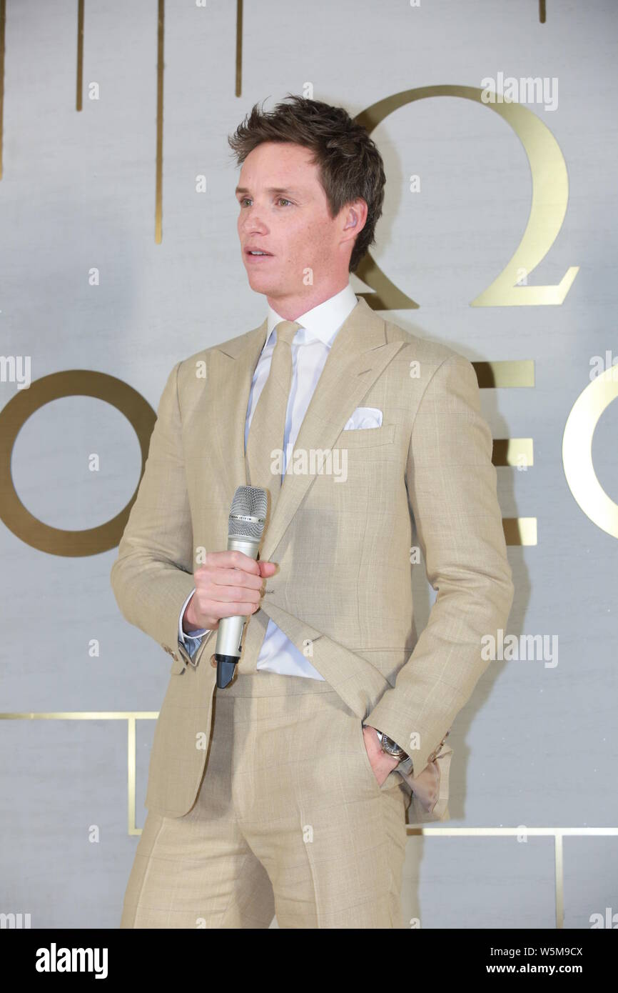 English actor Eddie Redmayne attends a brand event for Omega in ...