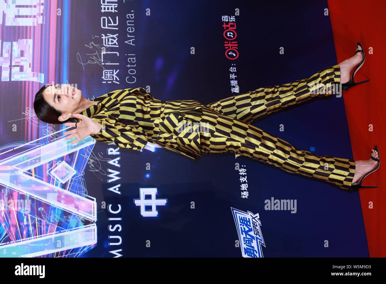 Ella Chen Chia-hwa of Taiwanese girls group S.H.E poses as he arrives ...