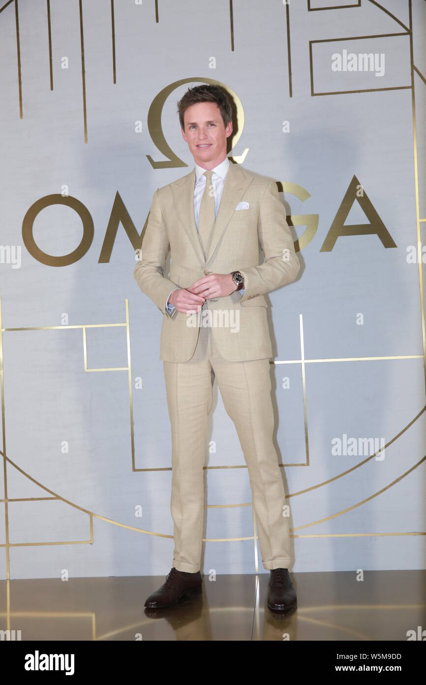 English actor Eddie Redmayne attends a brand event for Omega in ...