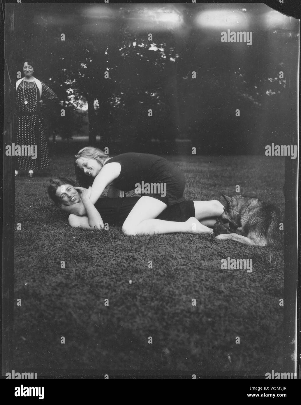 Eleanor Roosevelt and Anna R. at Val,Kill in Hyde Park Stock Photo - Alamy