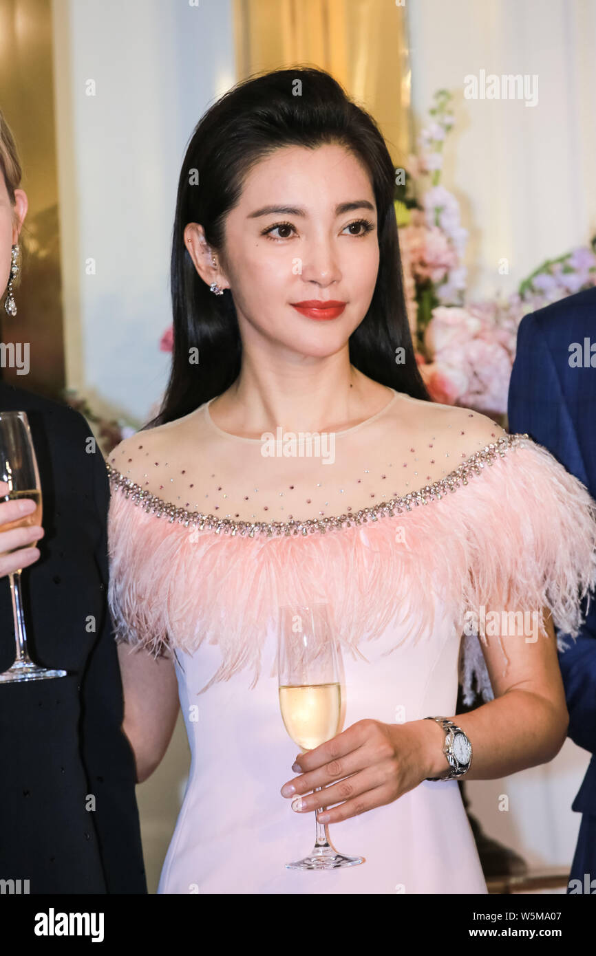 Chinese actress Li Bingbing attends the ribbon-cutting ceremony for ...