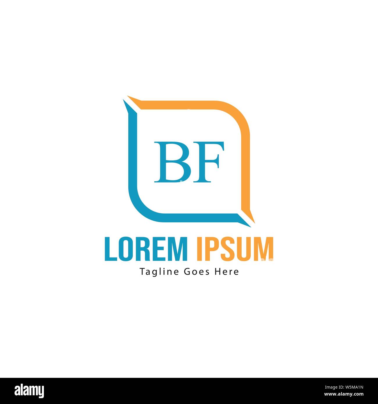 BF Letter Logo Design. Creative Modern BF Letters Icon Illustration ...