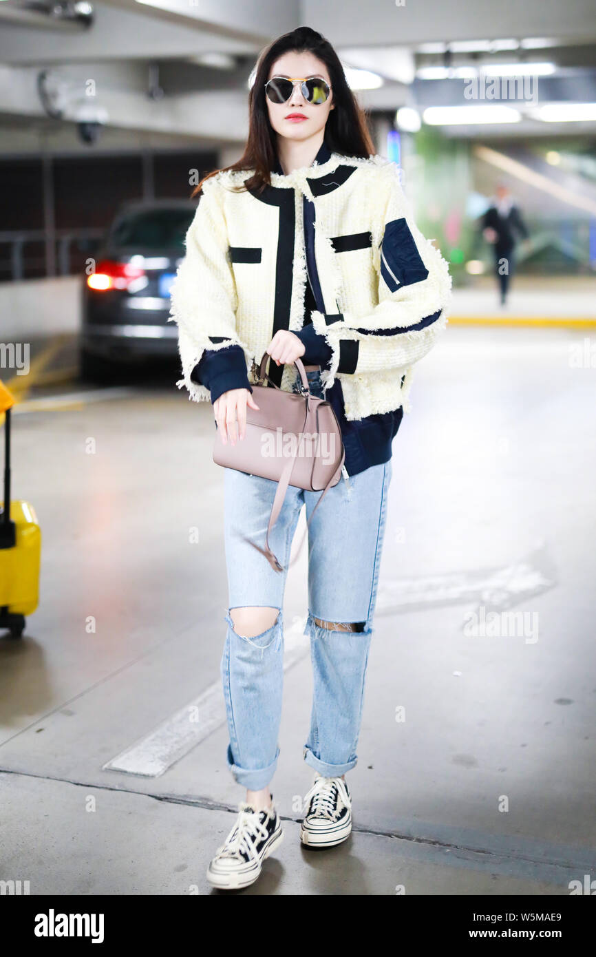 Chinese supermodel He Sui arrives at an airport in Shanghai, China, 22 ...