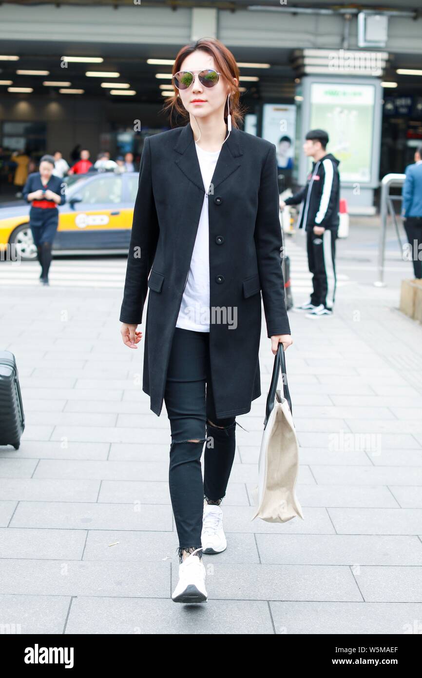Chinese actress Huang Mengying or Maggie Huang arrives at the Beijing ...