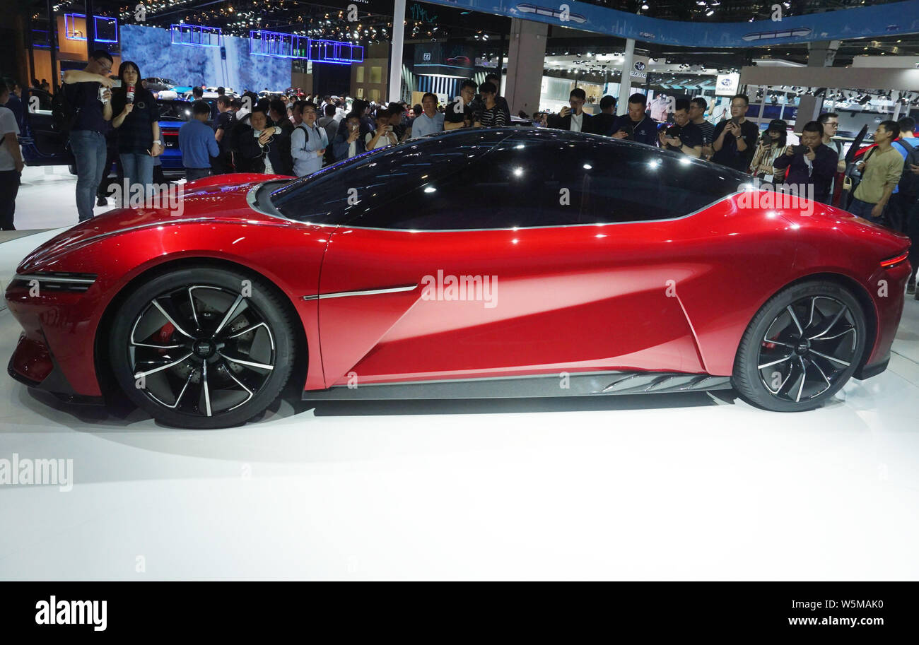 A BYD E-SEED GT All-Electric Supercar is displayed during the 18th ...