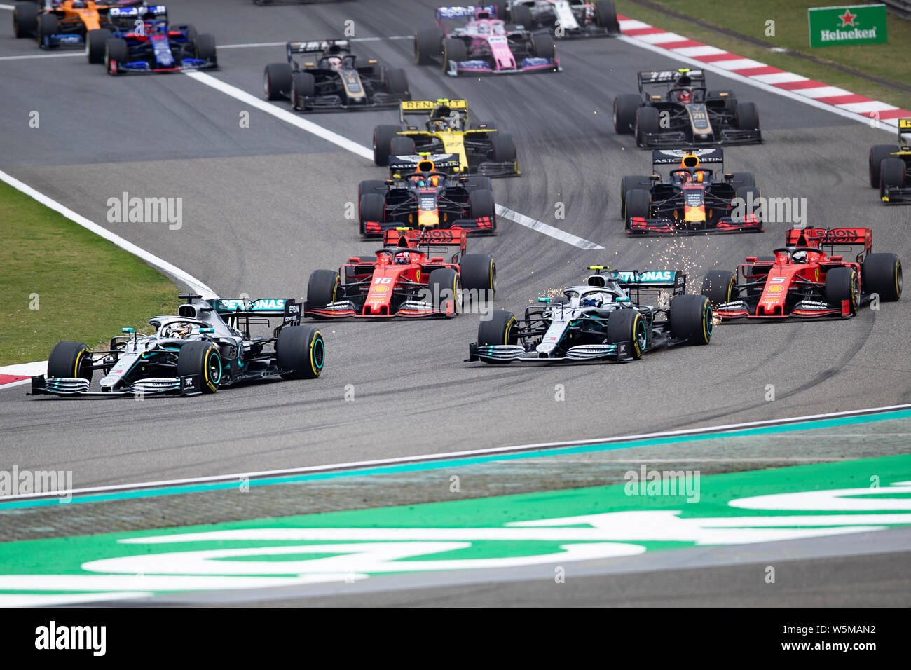 Formula One drivers compete during the Formula 1 Heineken Chinese Grand ...