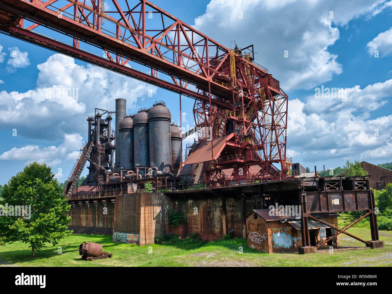 The Historic Carrie Blast Furnace, now abandoned, part of Carnegie's ...