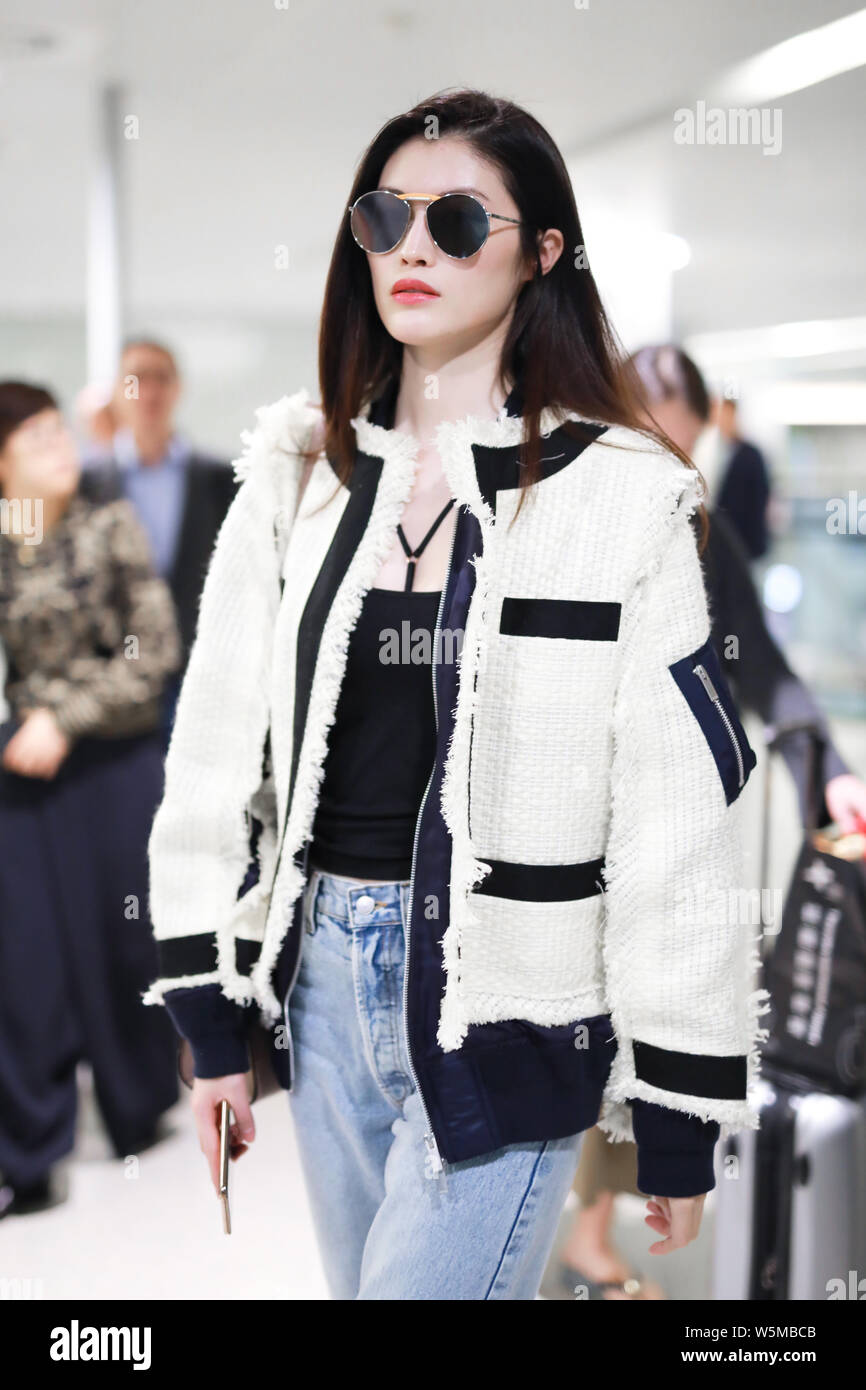 Chinese supermodel He Sui arrives at an airport in Shanghai, China, 22 ...