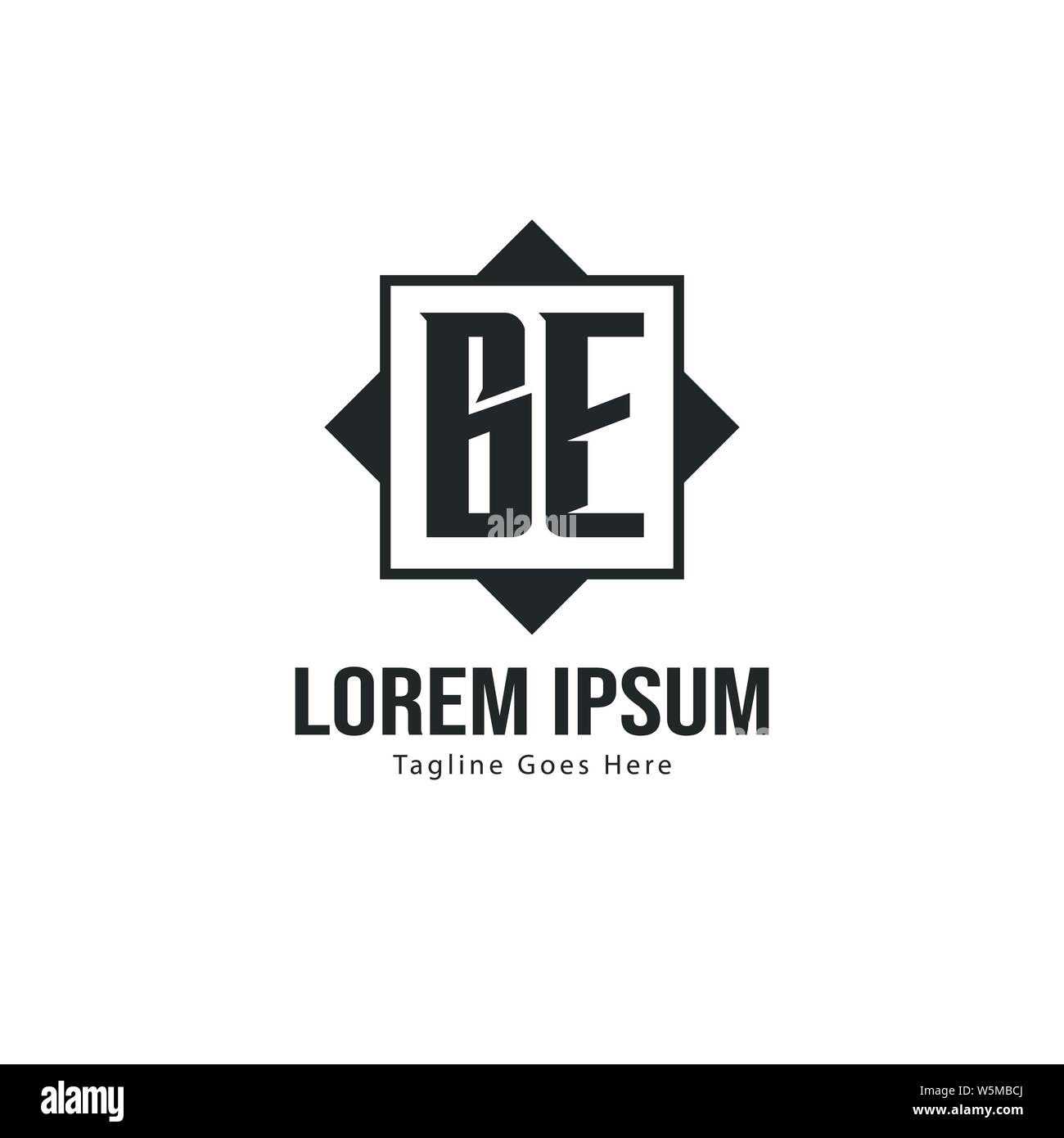 BE Letter Logo Design. Creative Modern BE Letters Icon Illustration ...