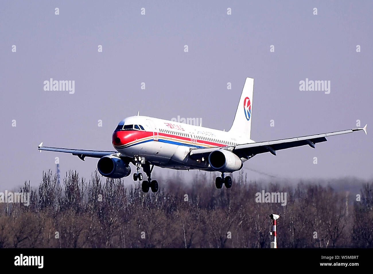 --FILE--A jet plane of China Eastern Airlines takes off from the ...