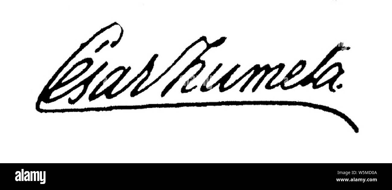 César Zumeta signature Stock Photo - Alamy