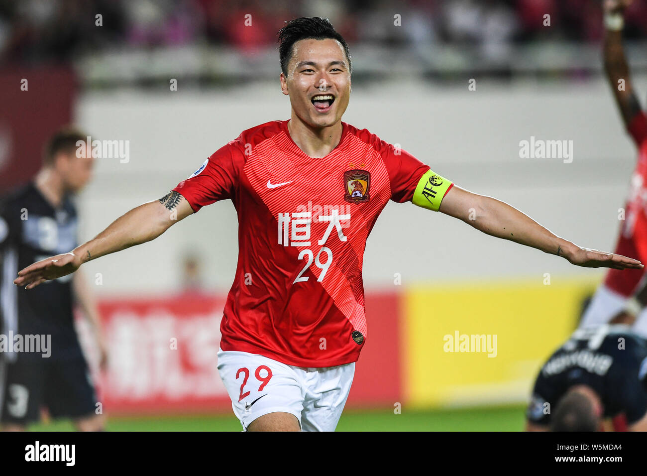 Gao Lin of China's Guangzhou Evergrande celebrates after scoring ...