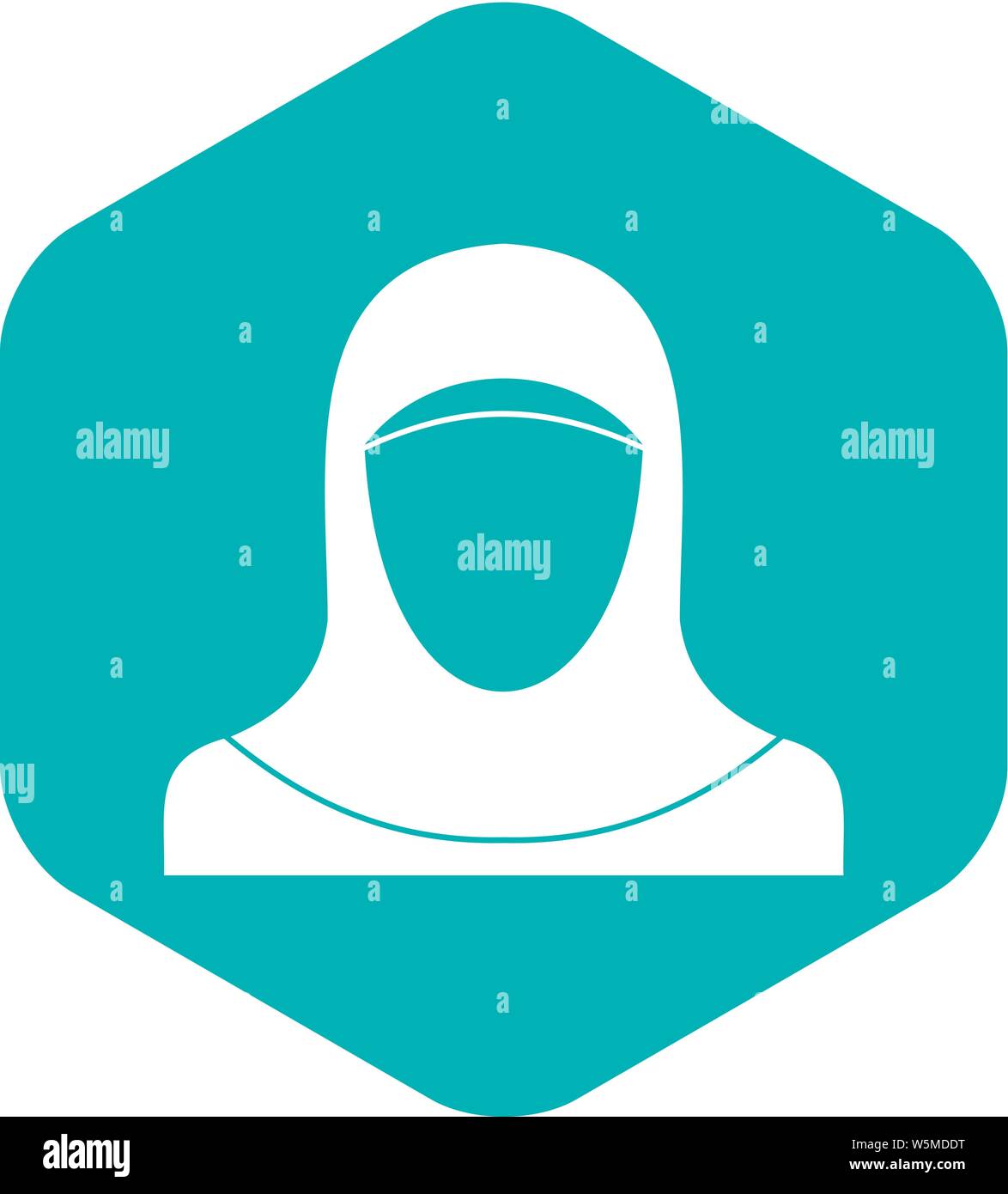 Muslim women wearing hijab icon, simple style Stock Vector Image & Art ...