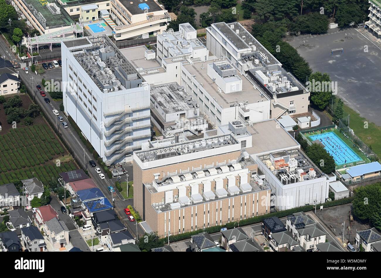 File photo taken from a Kyodo News helicopter on July 29, 2019, shows ...